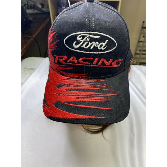 Accessories | Vintage Ford Racing Snapback Hat Cap Osfa Black Red ...